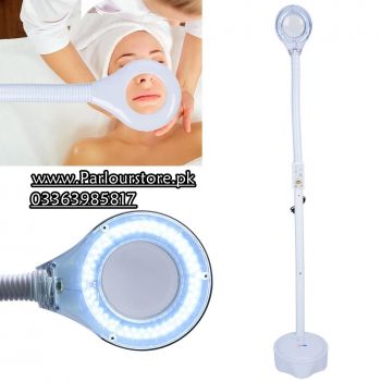 LED Magnifying Floor Stand Light Magnifier Glass Len Facial Lamp Beauty ...