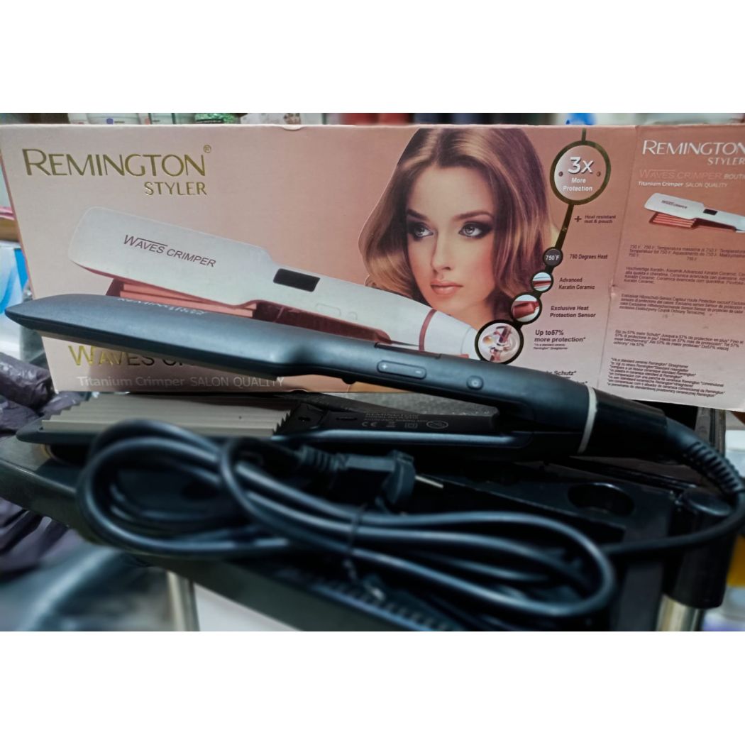 Remington Styler Professional 3X Waves Ceramic Hair Crimper Titanium ...